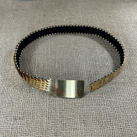 Accessories | Vintage Womens Gold Toned Metal Stretch Belt S25 34 ...